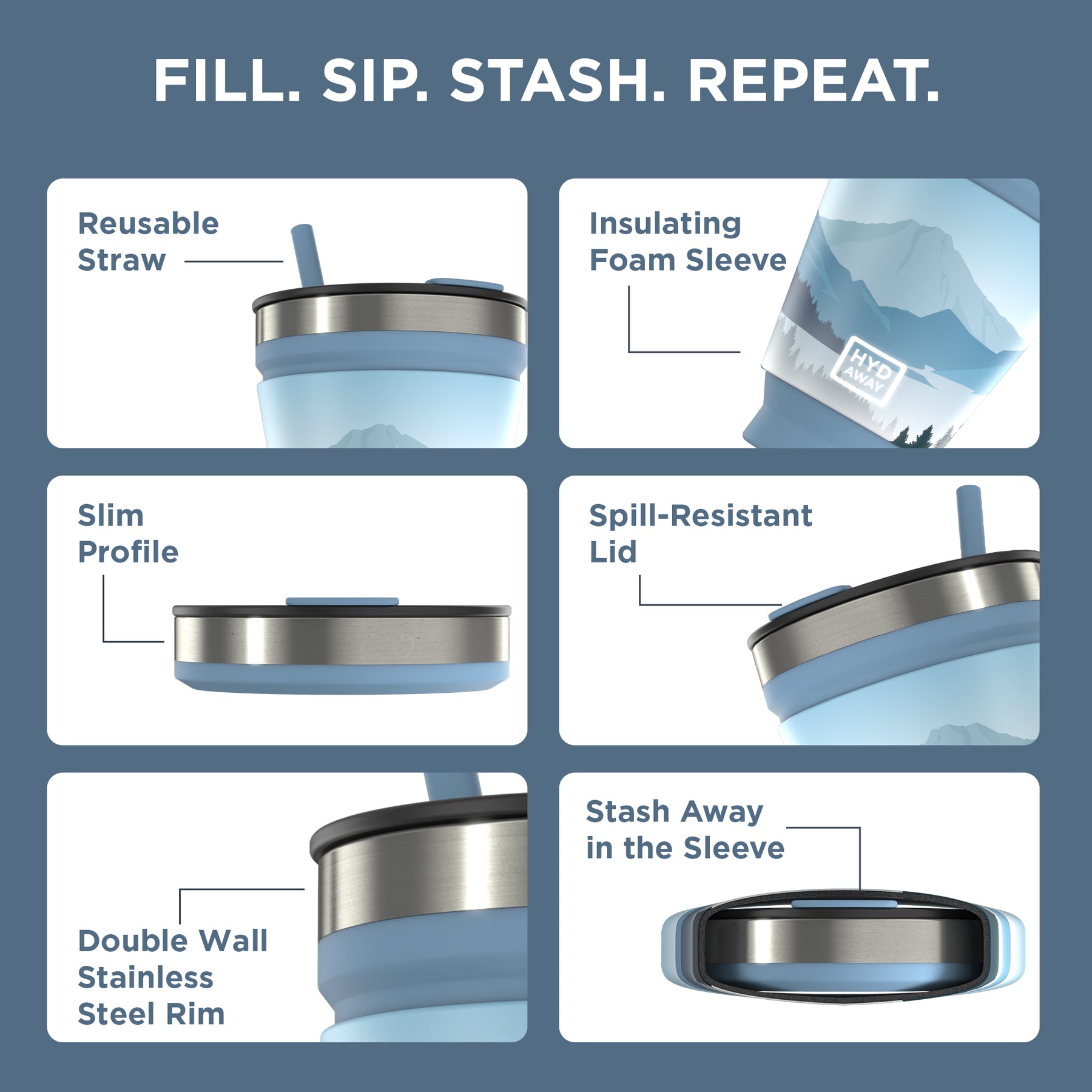 Collapsible Insulated Drink Tumbler – HYDAWAY Official Store